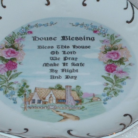 Accents | Vintage 18k Goldrimmed Religious Porcelain Plate | Poshmark